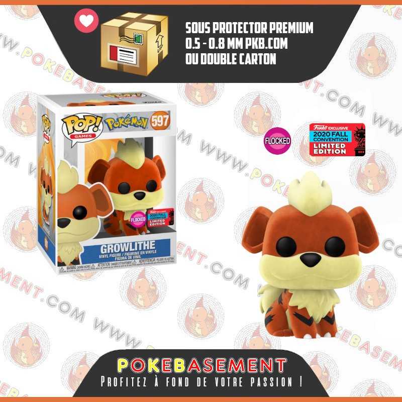Funko Pop Pokémon 597 - Growlithe (Caninos) Flocked NYCC Funko Fall ...